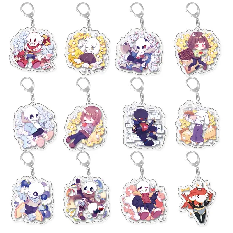 5 10pcs Undertale Toriel Sans Papyrus Undyne Doll Pendant Keychain Toys ...