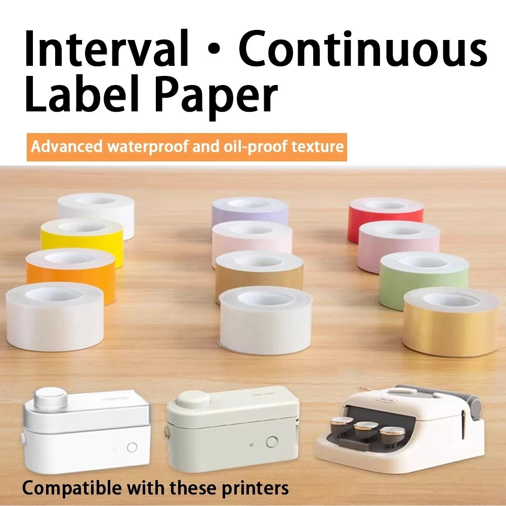 1Roll 16mm*4m Adhesive Label Maker Paper suitable for MAKEID M1/L1/E1 ...