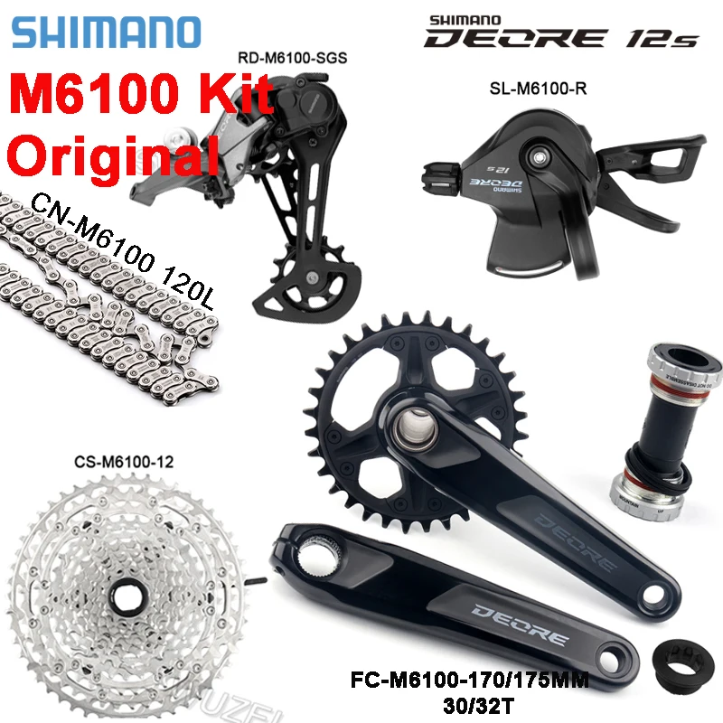 SHIMANO-DEORE-M6100-12V-Complete-kit-170-175MM-30-32T-Crankset-M6100-MS ...