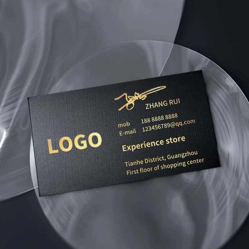 Business Card Customized Logo Gold Foil Business Card Name Cards Gold ...