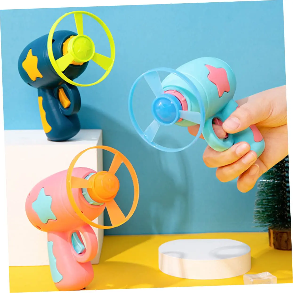 Flying-Discs-Cat-Toys-Funny-Pet-Disc-Launcher-Shooter-Set-Mini-Ejection ...