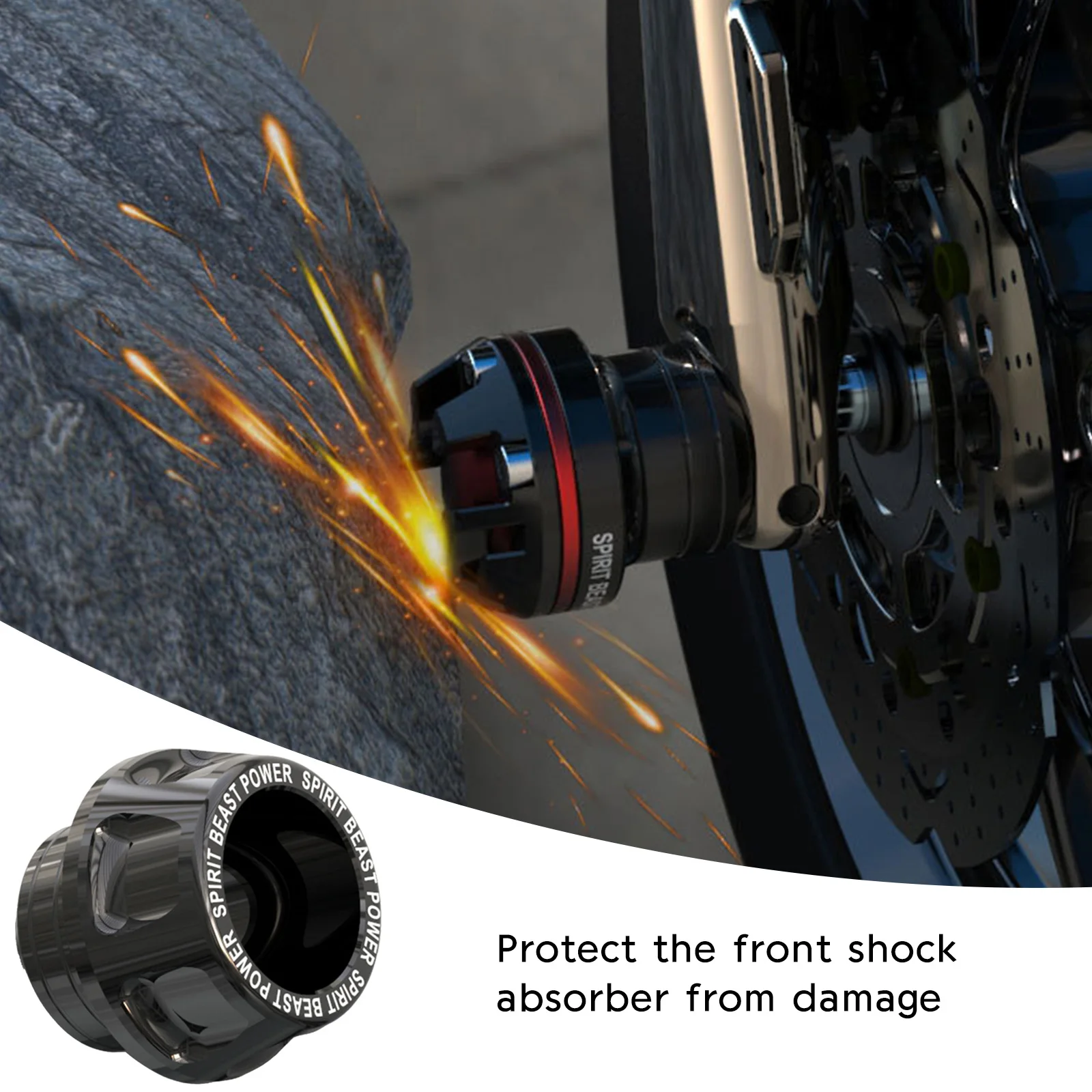 Spirit Beast Motorcycle Anti-fall Block Modification Universal ...