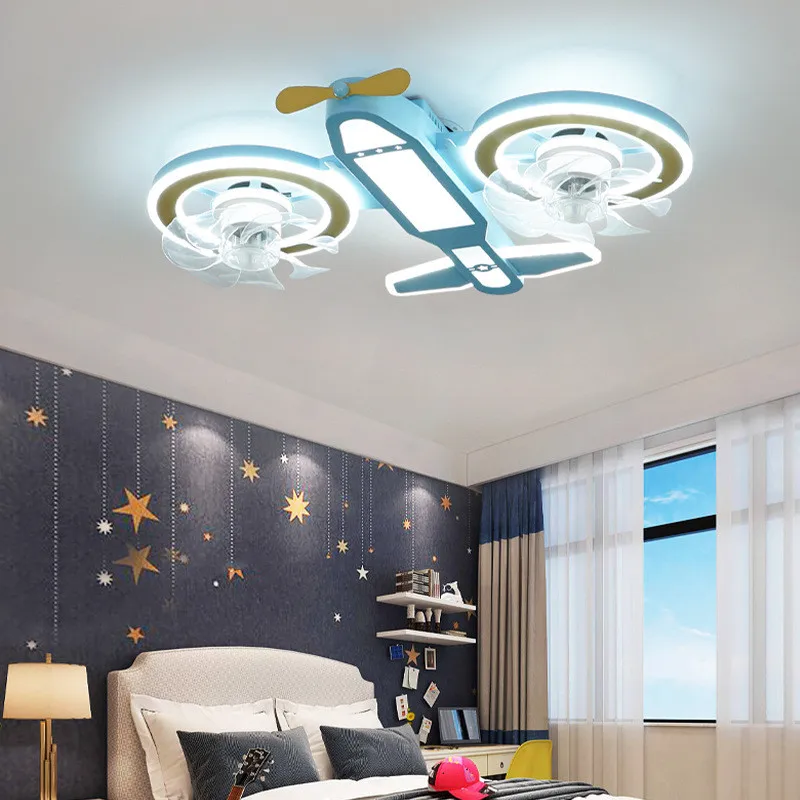 Kids-Chandelier-Lighting-For-Kids-Room-Ceiling-Fan-With-Led-Light-And ...