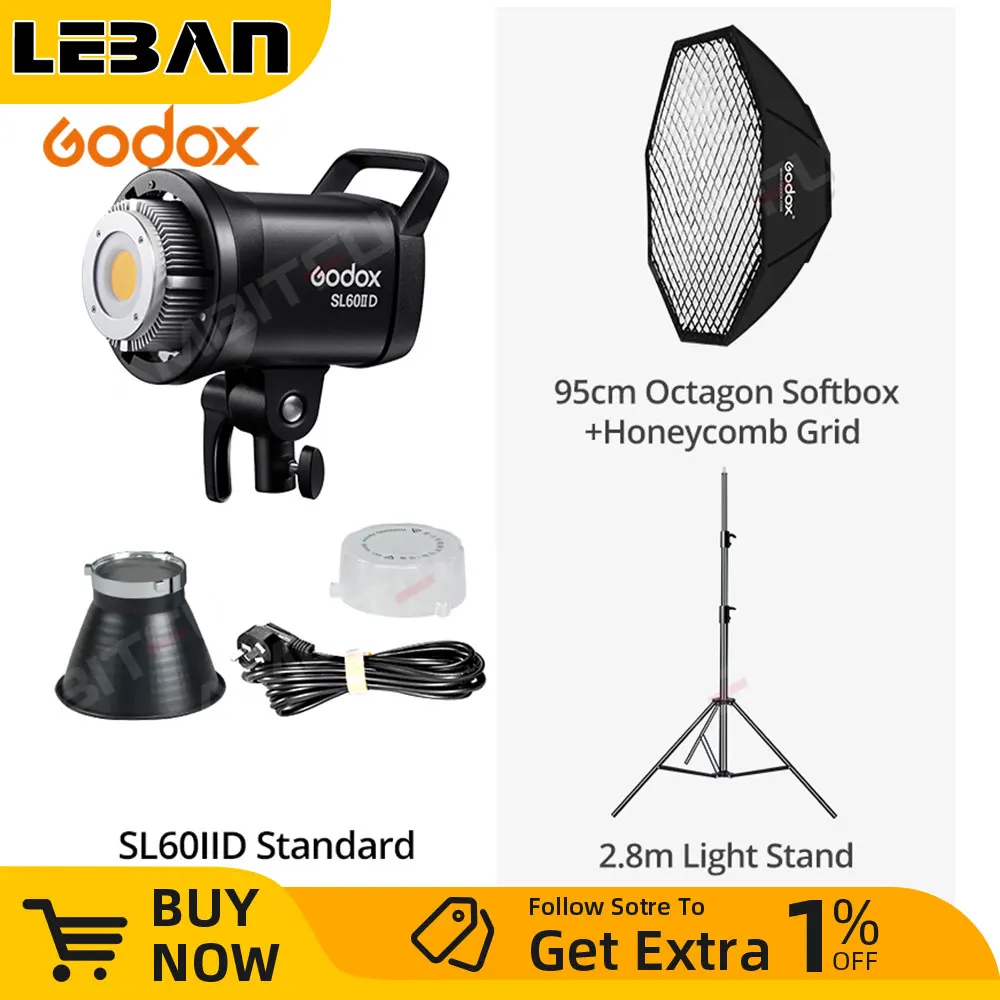 Godox-5600K-SL60IID-COB-LED-Video-Light-2-4G-Wireless-Bluetooth-Control ...