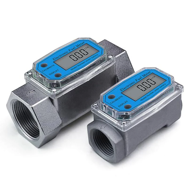 1 Inch / 1.5 Inch Turbine Water Flowmeter With Digital Lcd Display ...