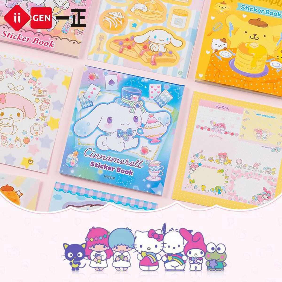 24pcs/set Sanrio Series Cute Stickers Book DIY Kawaii Cartoon Anime ...