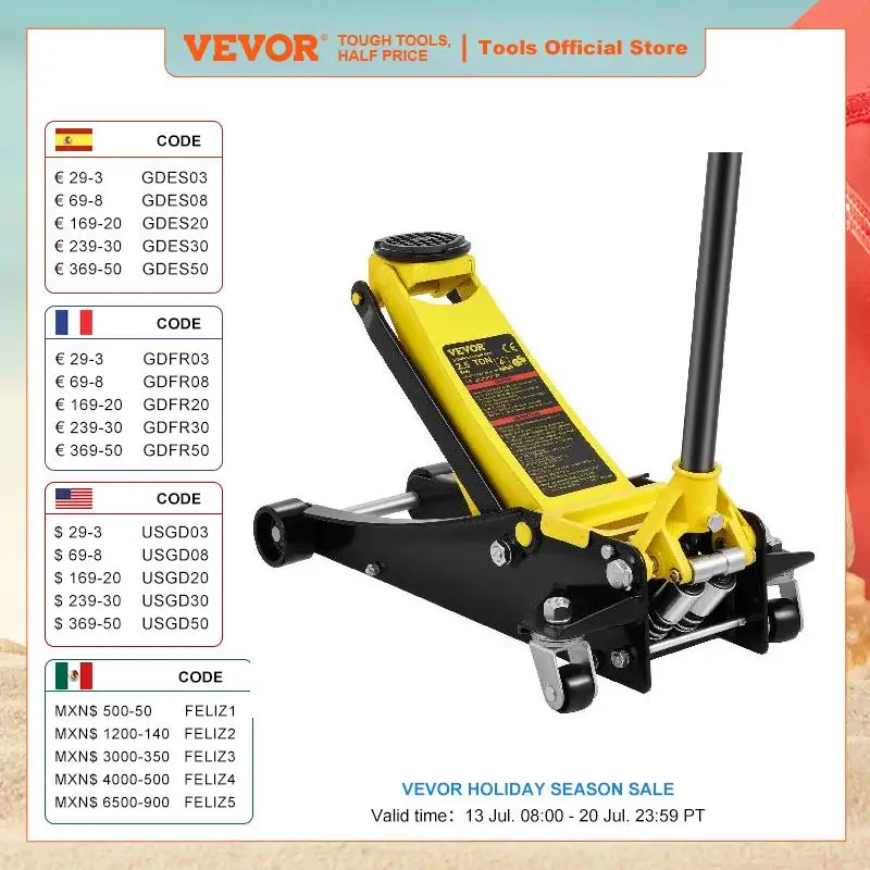 VEVOR-Car-Jack-2-5-4Ton-Floor-Jacks-Heavy-Duty-Steel-Racing-Jack-W-Dual ...