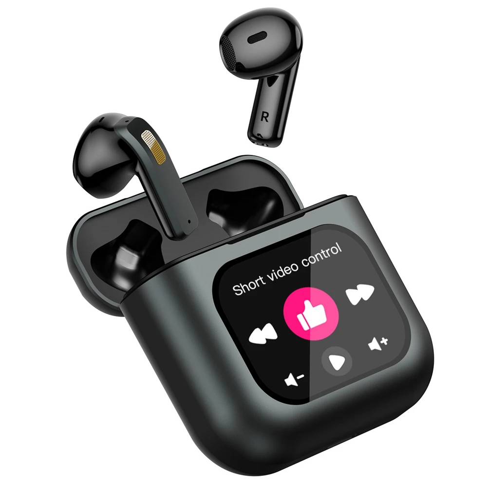K1-TWS-bluetooth-Earphone-LCD-Touch-Screen-Earbuds-8G-Memory-ENC-HD ...