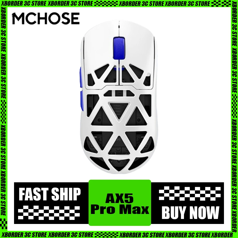 MCHOSE-AX5-Pro-Max-Wireless-Mouse-8k-Magnesium-Alloy-PAW3395-3-Mode-Bluetooth-Gaming-Mouse ...