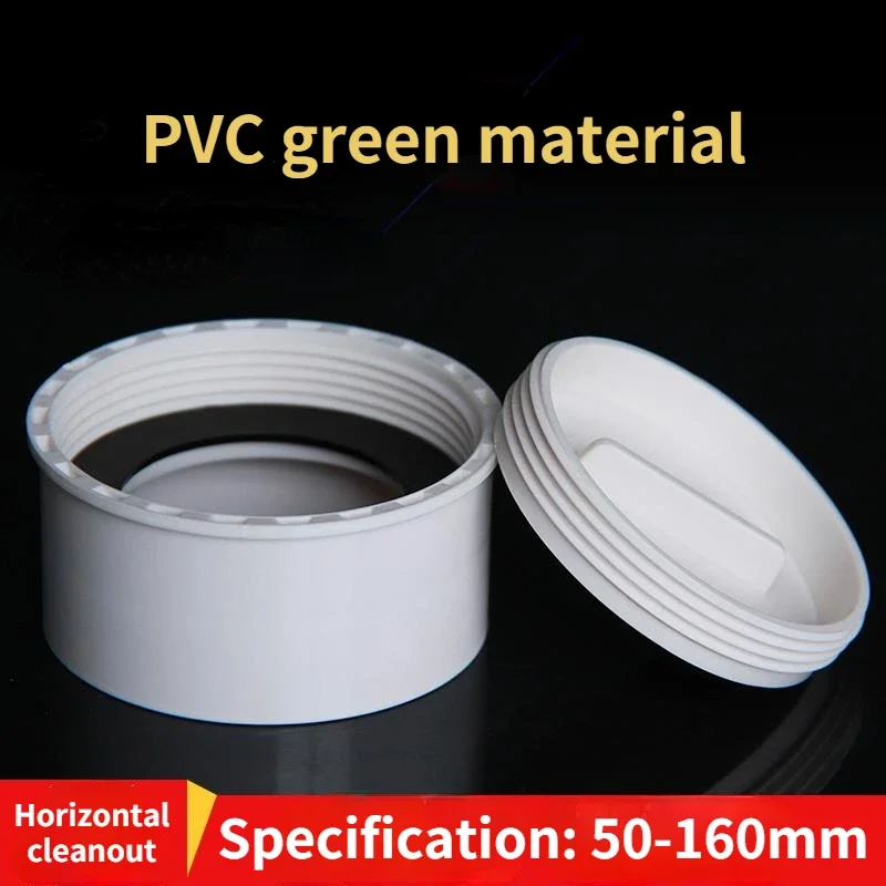 PVC-Horizontal-Cleanout-Plug-Cap-Inspe-o-Outlet-Dreno-Pipe-Fitting-Di ...