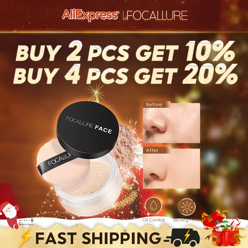 FOCALLURE 9 Colors Loose Powder Makeup Transparent Finishing Powder ...