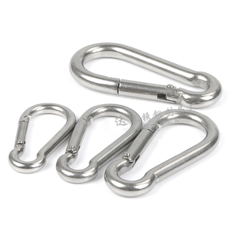 304 / 316 Stainless Steel Heavy Duty Carabiner Clip Spring Snap Hook ...