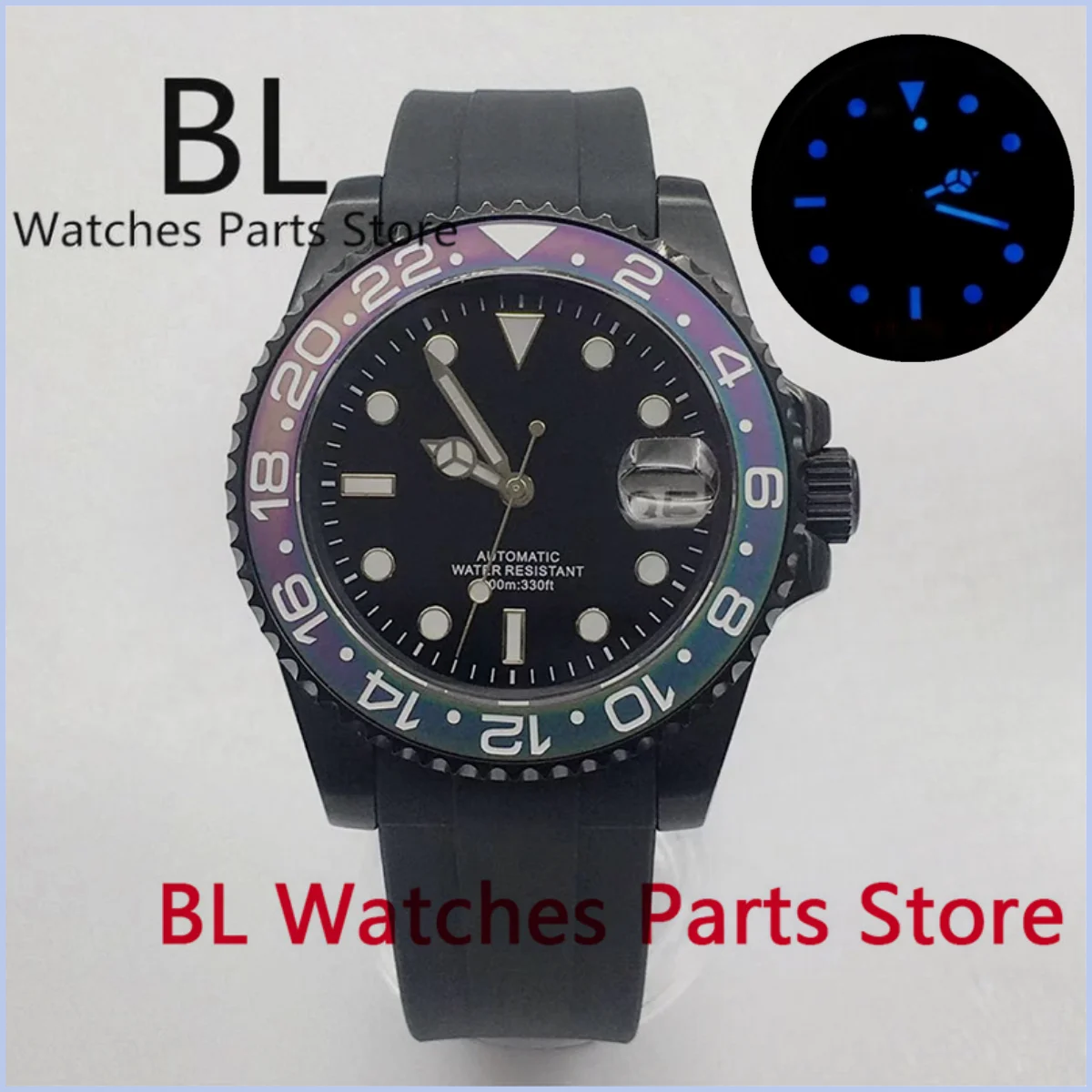 BLIGER-Rubber-Strap-NH35-Watch-For-Men-24-Jewels-PT5000-Automatic-40mm ...