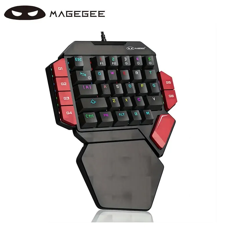 MageGee-One-Handed-Professional-Gaming-Keyboard-RGB-Backlit-35-Keys ...