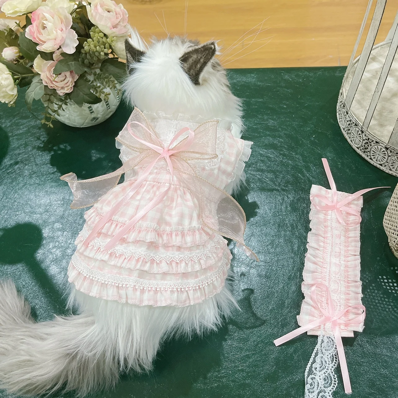 Artículos para Mascotas, ropa para gato, perro, conejo, falda a cuadros ...