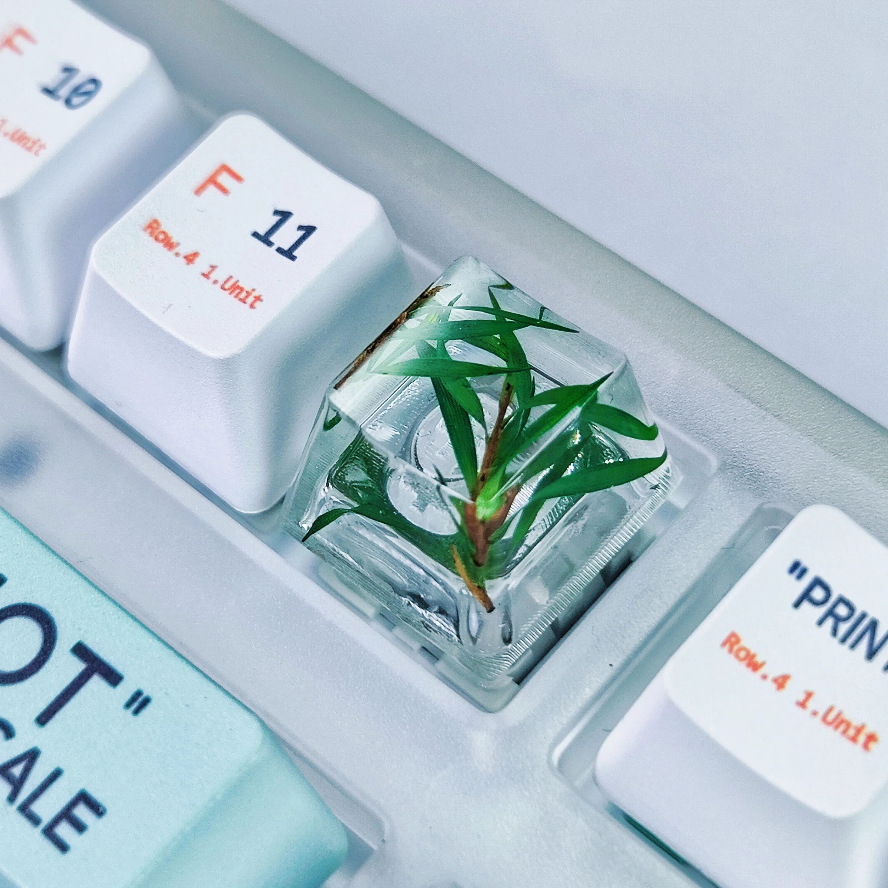Handmade Branches Leaves Herb Artisan Resin Keycaps Mechanical Backlit ...