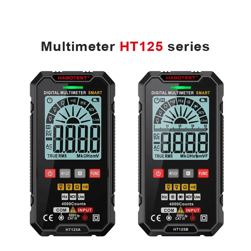 Digital-Multimeter-HT125A-HT125B-Automatic-Multimetro-AC-DC-600V ...