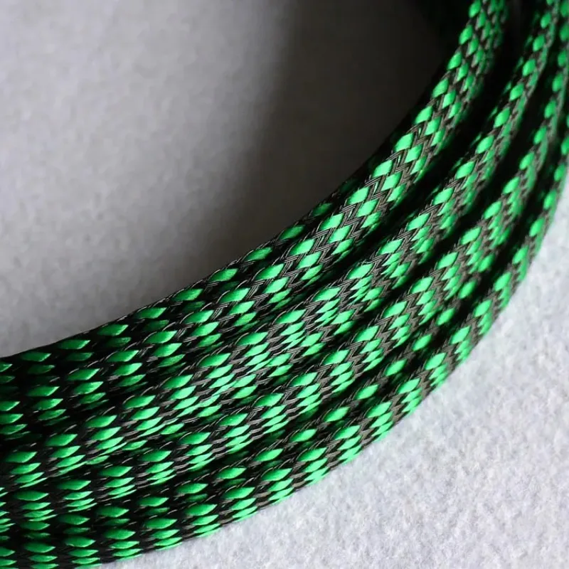 Cable-Sleeve-PP-Cotton-Green-Black-Cable-Sleeves-8mm-Insulated-Braid-Yarn-PET-Expandable ...