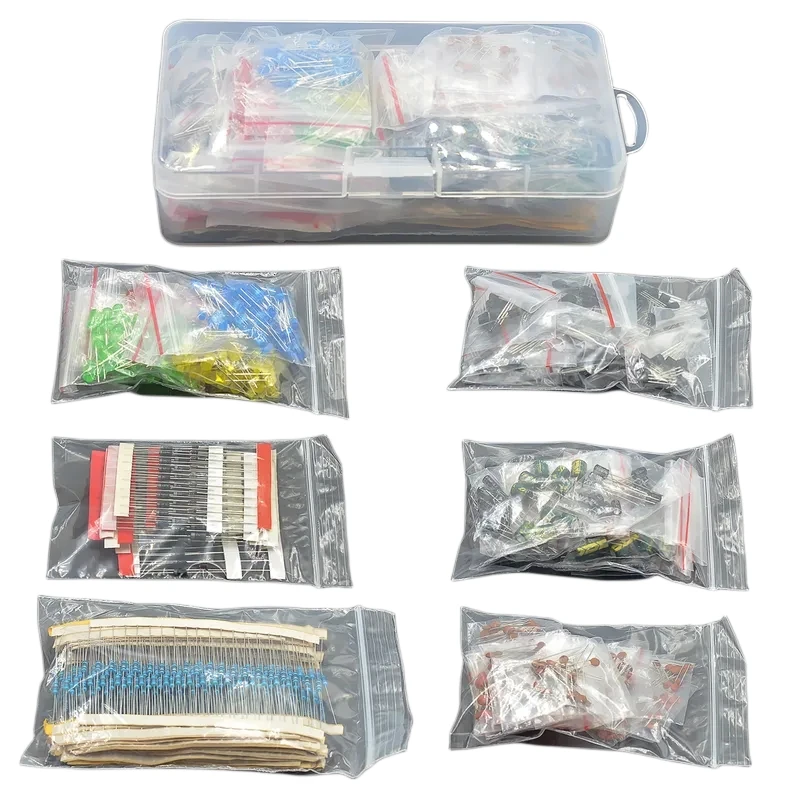 Electronic-components-Kits-Metal-film-Resistor-assortment-kit-led ...