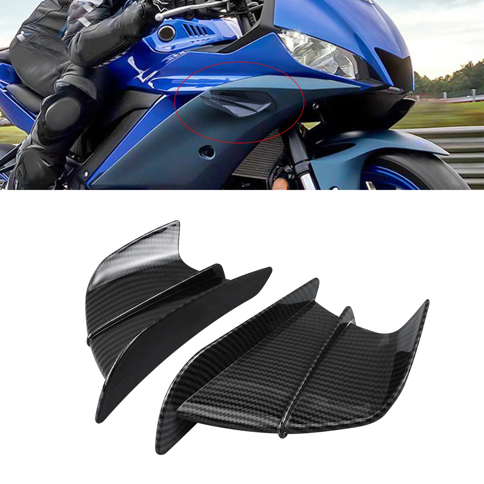 Motorcycle Fairing Side Winglet Air Deflector Spoiler For KTM Honda CBR ...