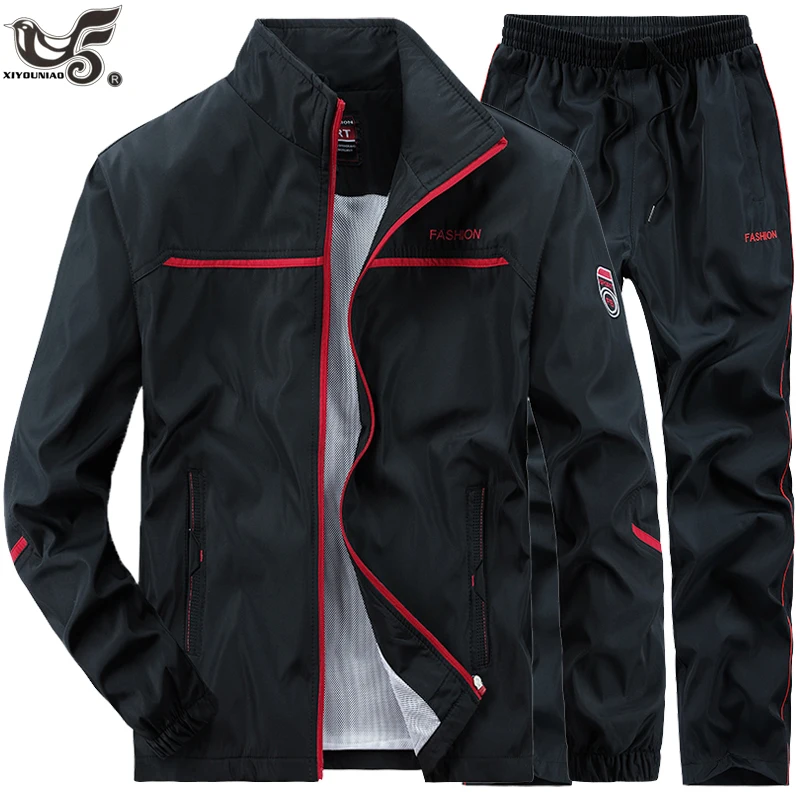 Men-s-Athletic-Sweat-Suit-2-Piece-Jacket-Pant-Sets-Outfit-Casual-Gym ...