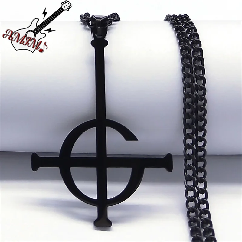 Ghost BC-collar con colgante sin nombre, acero inoxidable, banda Ghoul ...