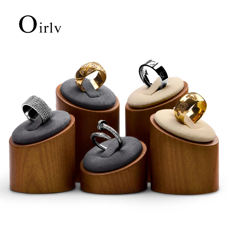 Oirlv-3pcs-set-Solid-Wood-Ring-Display-Stand-with-Microfiber-Ring ...