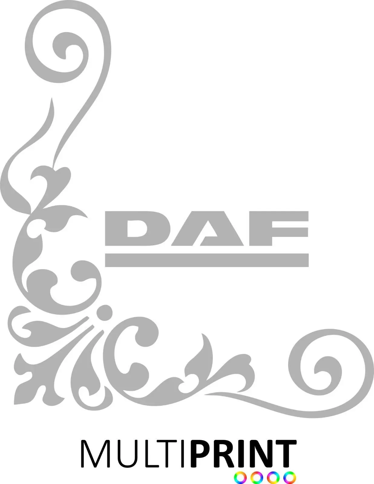 For X2 Daf Lorry Truck Cab Window Stickers Calligraphy Corner Vinyl ...