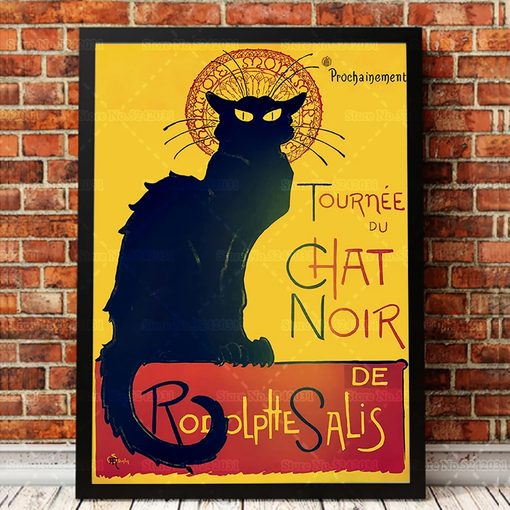 Le Chat Noir Poster Framed