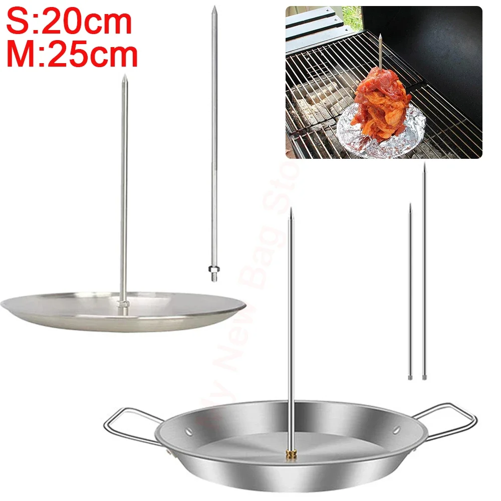 Vertical Skewer Grilling BBQ Rack Home Kitchen Food Grill Holder Tray ...