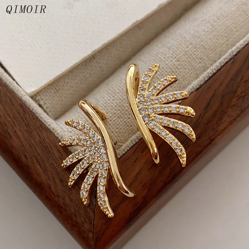 Pendientes-de-circonita-transparente-con-pinchos-de-Metal-para-mujer ...