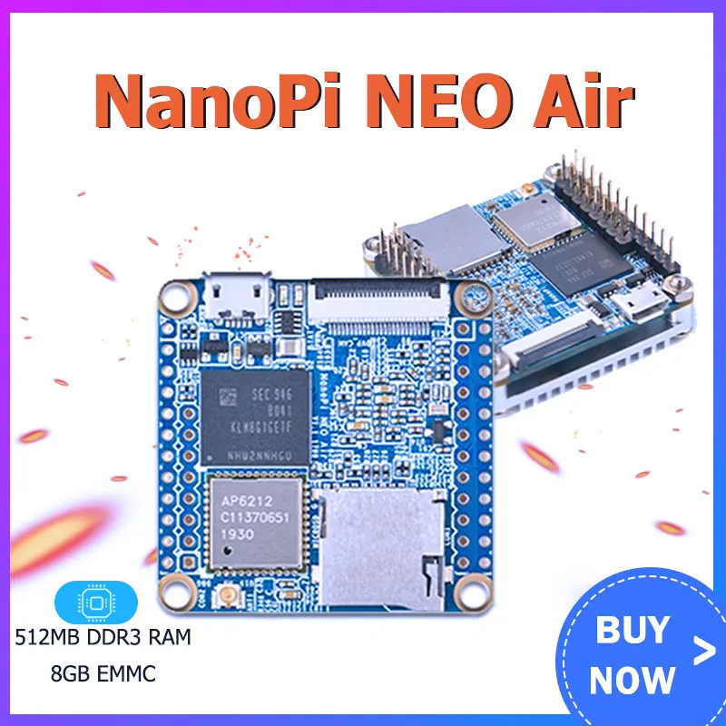 New-NanoPi-NEO-Air-512MB-RAM-WIFI-Bluetooth-8GB-32GB-eMMC-Allwinner-H3 ...