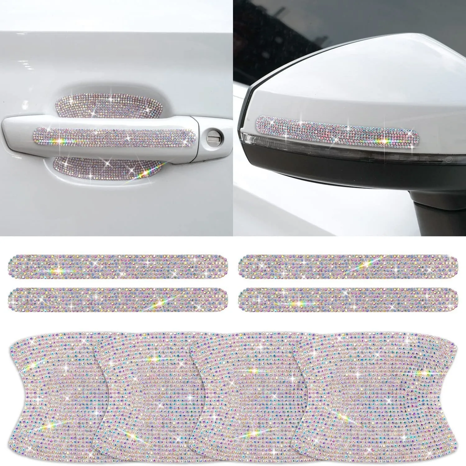 2022-8PCS-Bling-Car-Door-Handle-Protector-Rhinestone-Universal-Safety ...