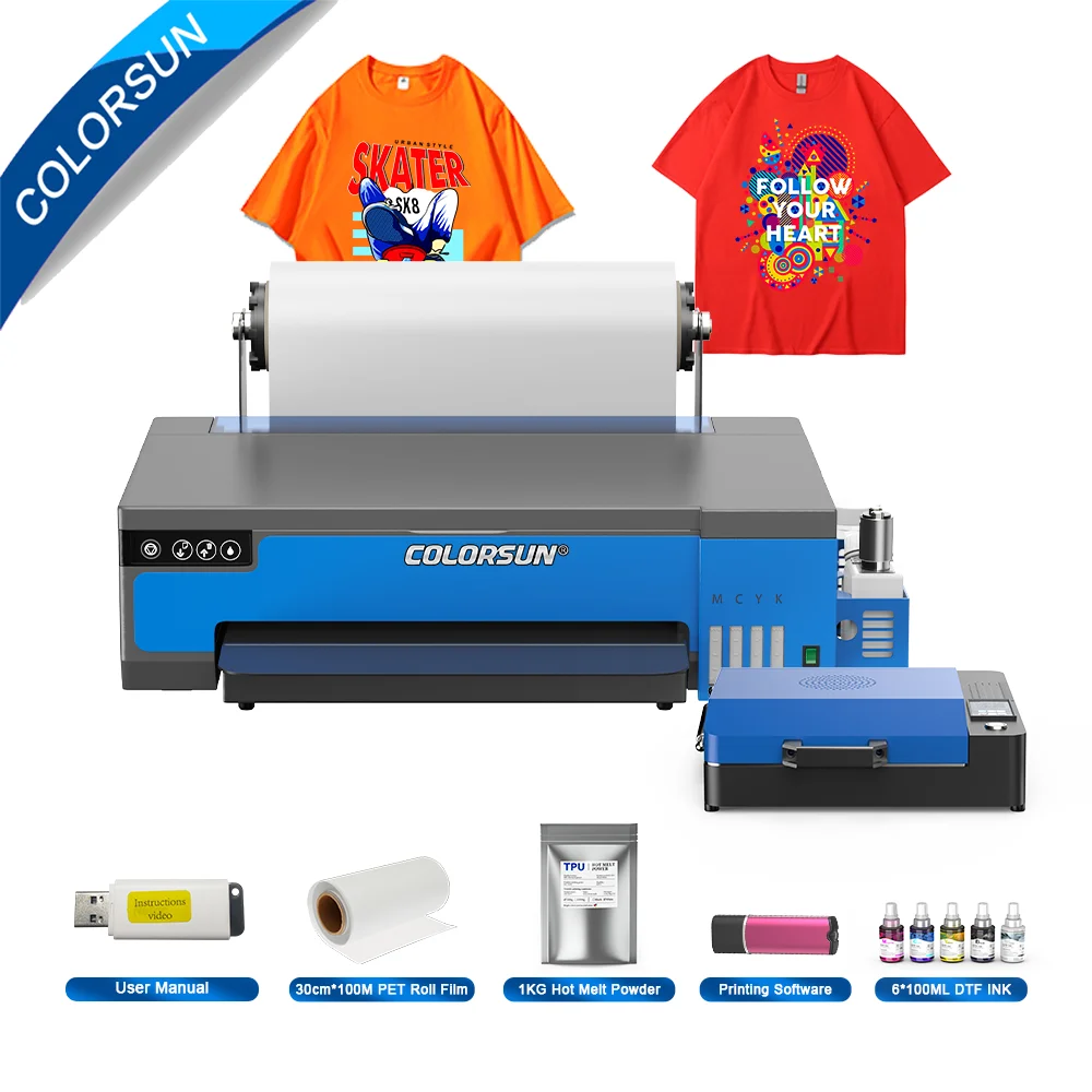 Turnsun-Imprimante-de-T-shirt-A3-DTF-Prquinze-XPfemale-machine-d-impression-pour-chaussures-sacs ...