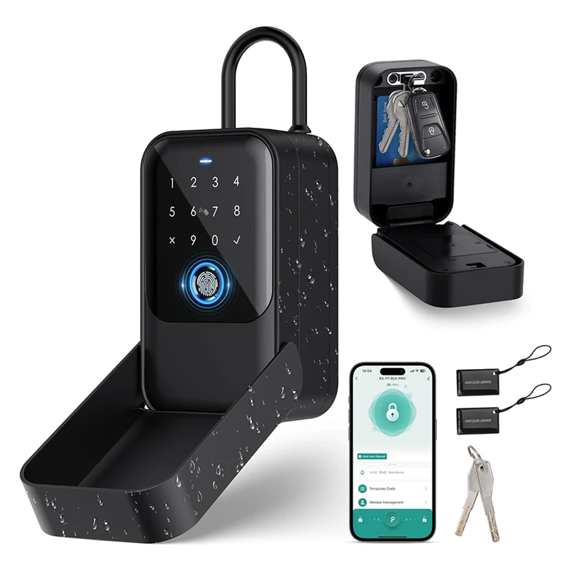 Hot-TTKK-Smart-Key-Lock-Box-Bluetooth-Lock-Box-With-Fingerprint ...