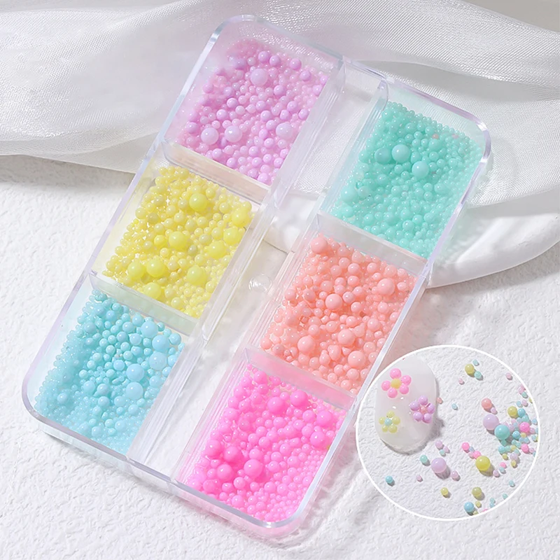 6-Grids-Macaron-Beads-for-Nails-Rhinestones-Decor-Acrylic-Microbead ...