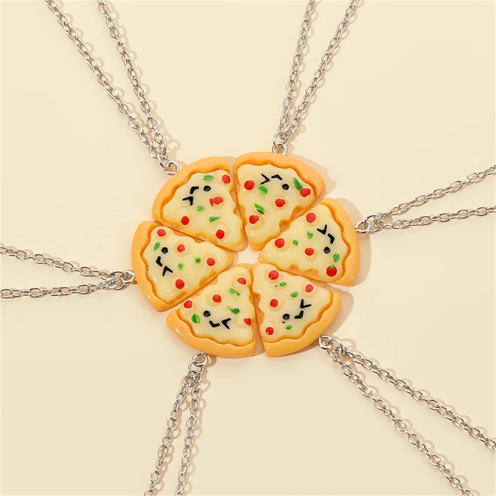 Dainty-Pizza-Charms-Necklace-for-Women-Food-Pendants-Keychain ...