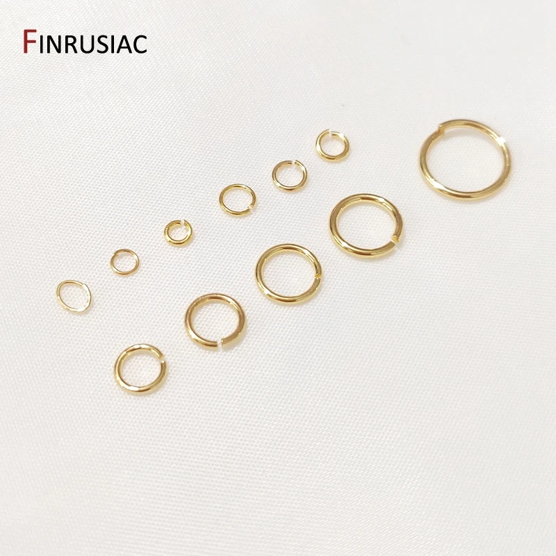50-100 Pcs/bag 18k Real Gold Plated Jump Rings Wholesale Split Ring ...