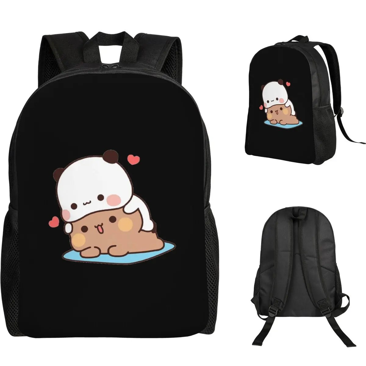 Bear And Panda Bubu Dudu Balloon Backpack Student Boys Girls BookBag ...
