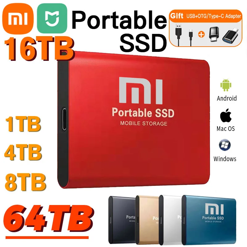 Xiaomi Mijia 64TB Portable SSD 16TB External Solid State Drive 16TB xiaomi-mijia-64tb-portable-ssd-16tb-external-solid-state-drive-16tb