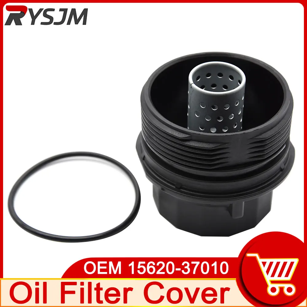 AD-15620-37010-Black-Oil-Filter-Cover-Cap-Trim-Fit-For-Toyota-Oil ...