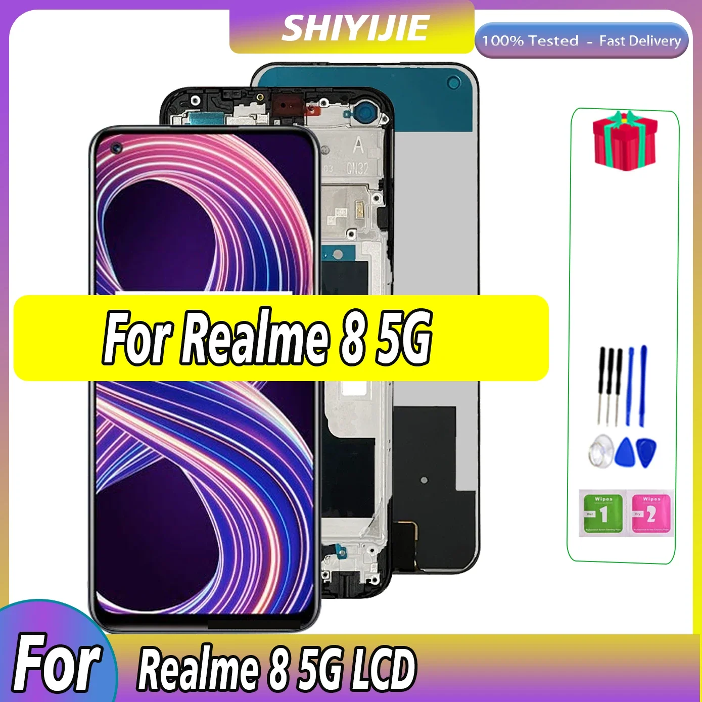 100-Tested-6-5-Original-For-Realme-8-5G-LCD-RMX3241-Display-Touch ...