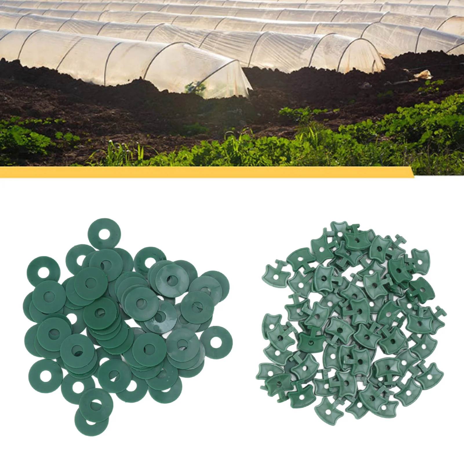 100PCS-Greenhouse-Twist-Clips-Plastic-Shading-Fixing-Clips-With-Washers ...
