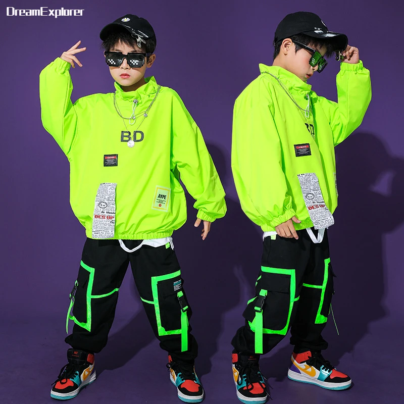 Boys-Hip-Hop-Jacket-Cargo-Pants-Child-Pullover-Girls-Solid-Sweatshirt ...