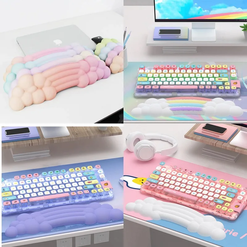 Keyboard-mouse-Pad-Wrist-Rest-Ergonomic-Memory-Palm-Non-Slip-Base ...