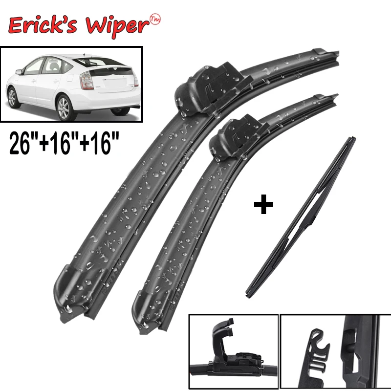 Erick's Wiper Front & Rear Wiper Blades Set Kit For Toyota Prius 2003 ...