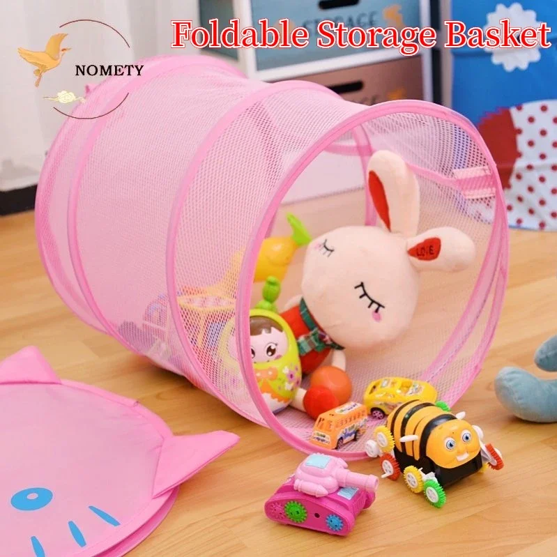 Foldable-Storage-Net-Baskets-for-Neatening-Children-s-Plush-Toy-Dolls ...
