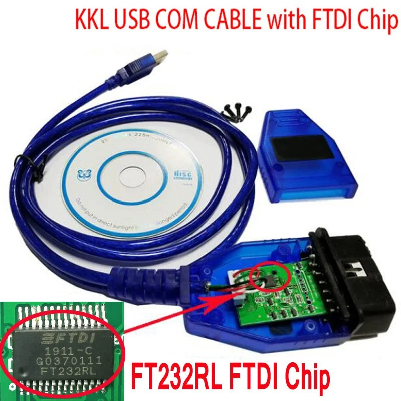 FTDI Chip VAG 409-1 Vag- Com vag 409 kkl OBD2 USB Cable OBD Scanner ...