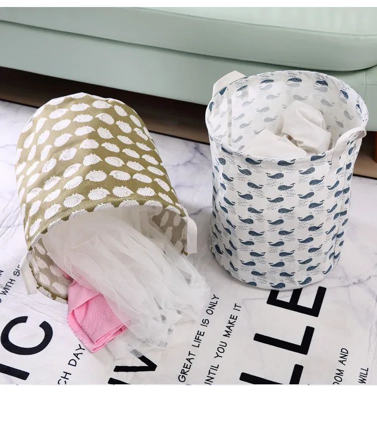 Panier à linge,10--Mir à linge en tissu domestique pour jouets pliants ...