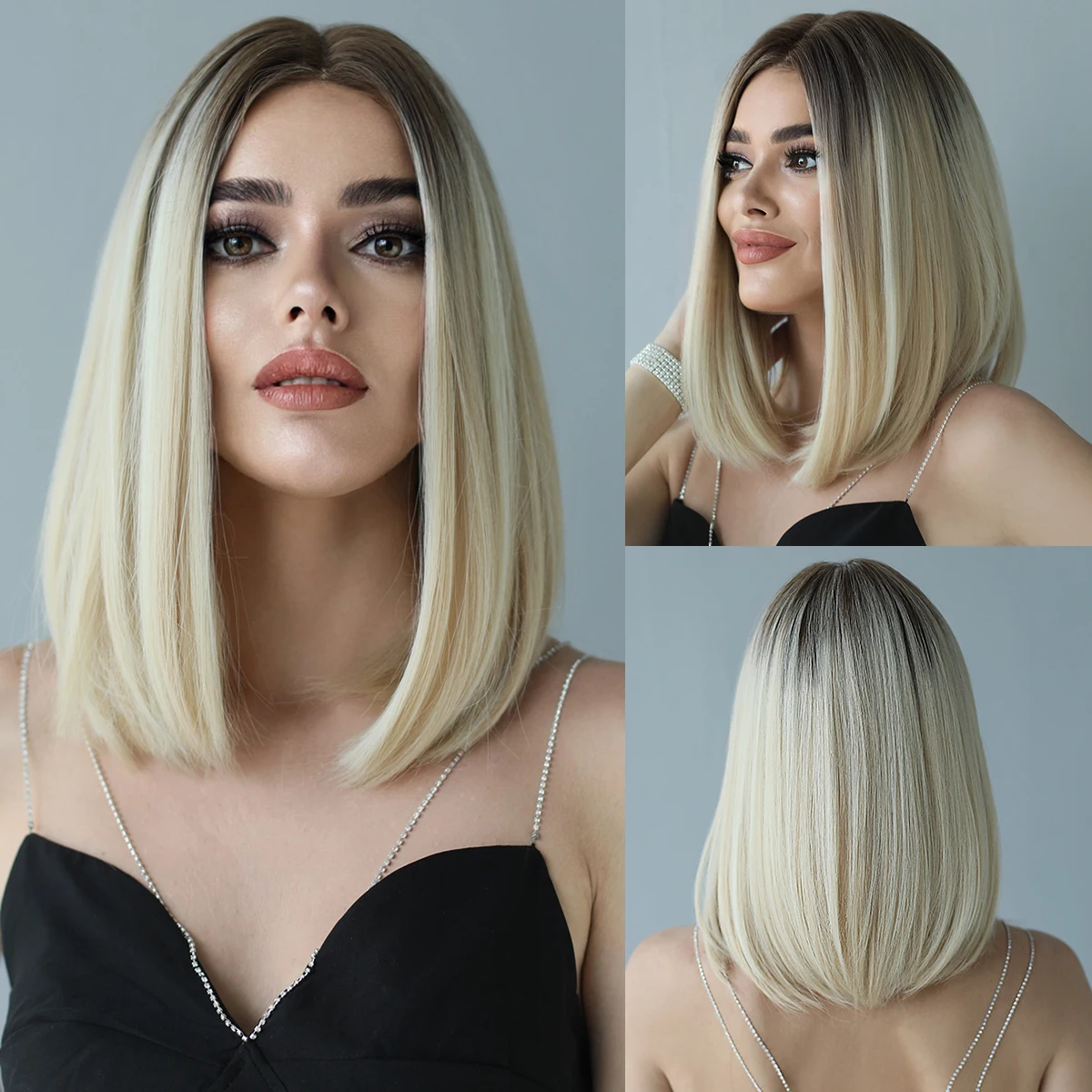 Blond Bob Wig Synthetic Lace | Lace Front Ombre Blond Short | Bob Wig ...